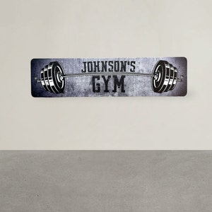 Custom Gym Nameplate, Custom Metal Powder Coated & Printed Name Sign - Etsy
