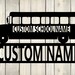 School Bus Custom Name Metal Sign, Classroom Custom Sign, Personalized ...