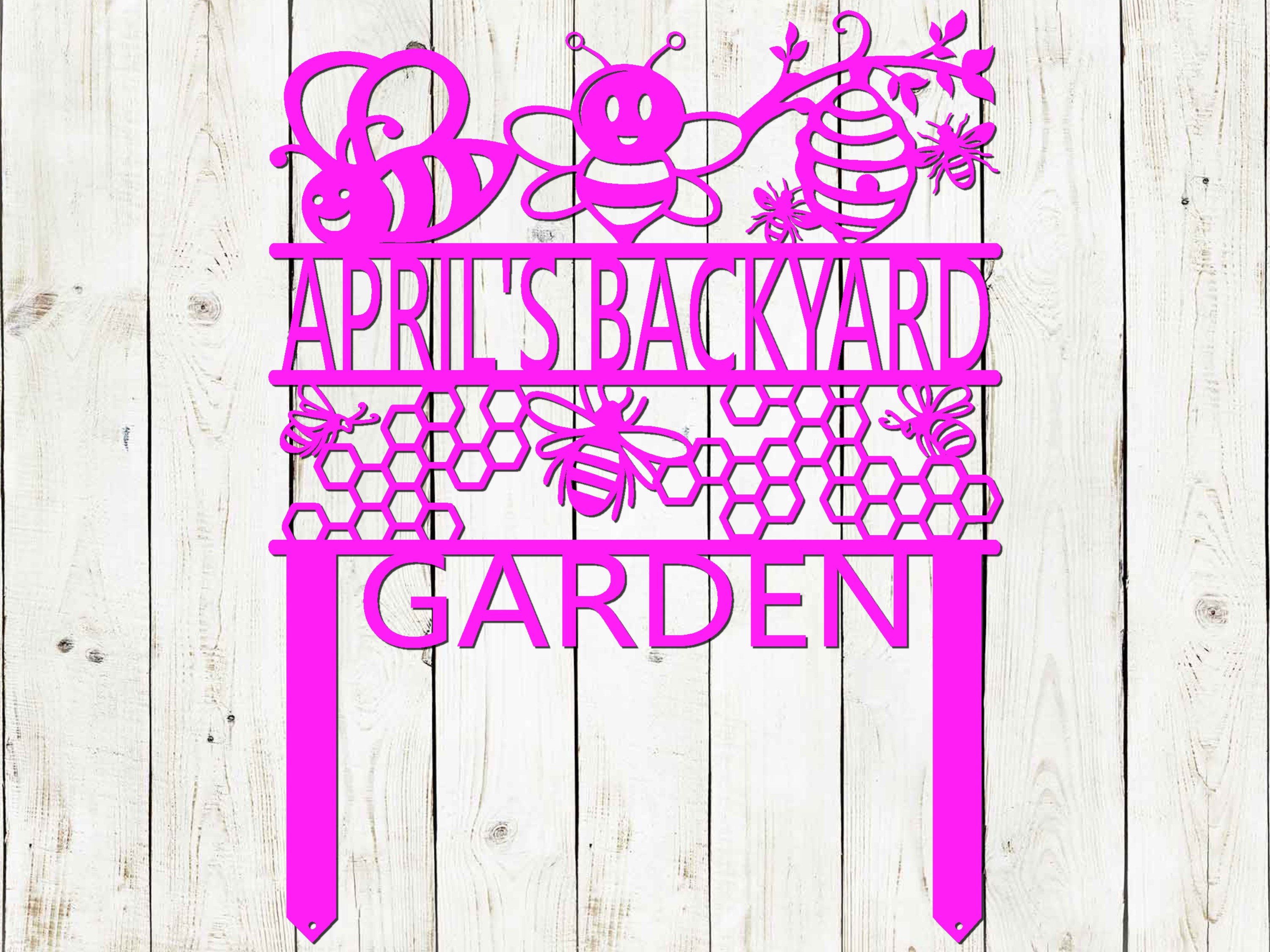 Custom Honey Bee Garden Sign Personalized Garden Sign Garden - Etsy
