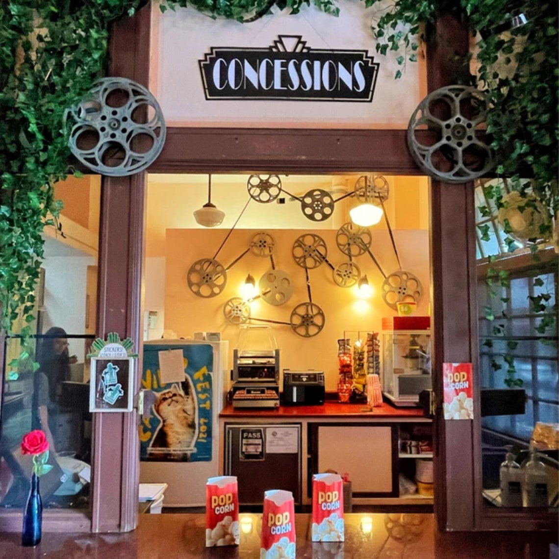 Movie Theater Concessions Metal Sign Movie Sign Home - Etsy