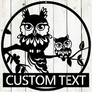 Owl Custom Name Sign, Custom Sign, Monogram Sign, Wedding Gift, Owl ...