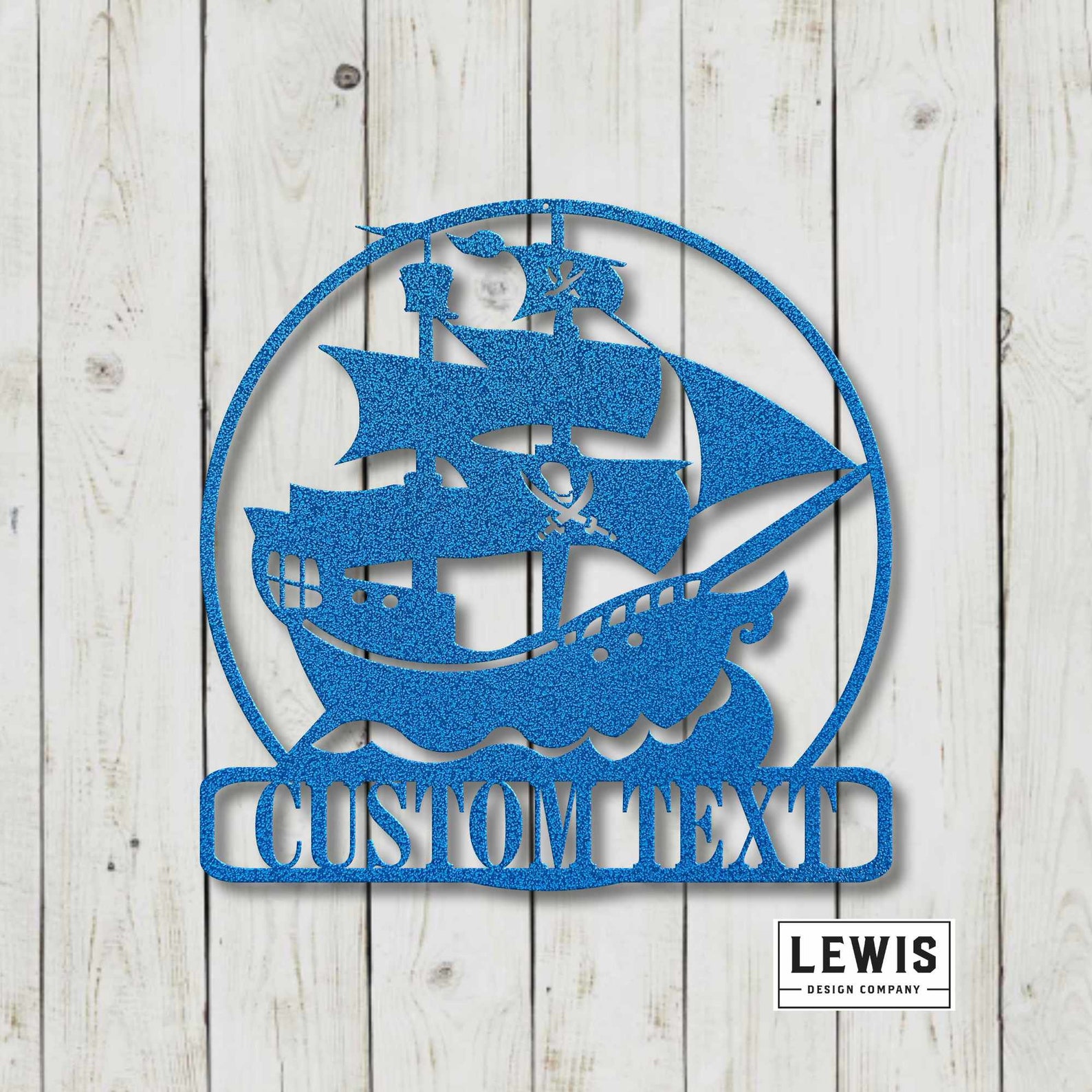 Pirate Ship Custom Wall Decoration, Metal Powder Coated Pirate Ship ...