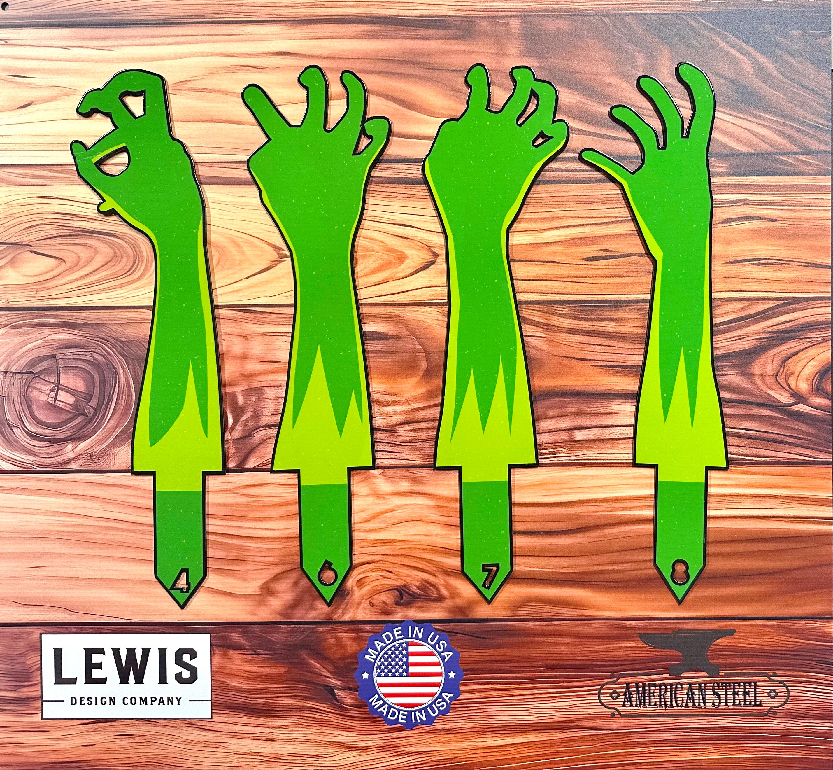 Zombie Hands Metal Yard Stake Sets, UV Printed, Zombies, Zombie Decor ...