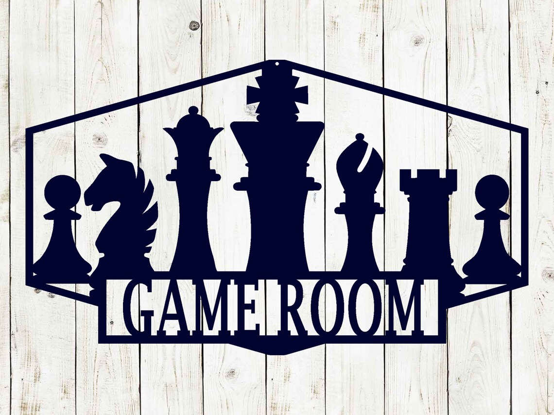 Chess Custom Name Metal Sign Kids Room Decor Chess Sign - Etsy
