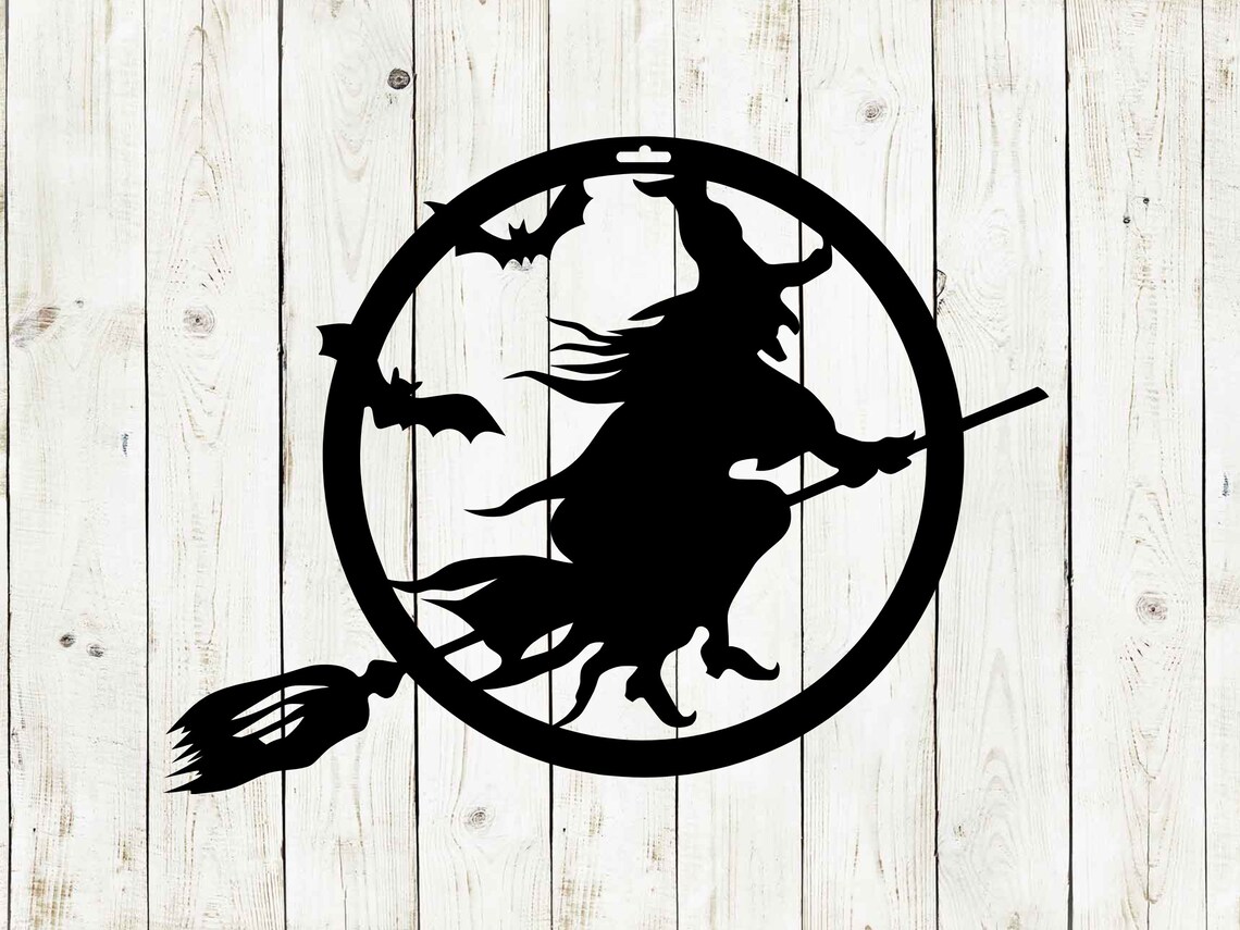 Witch Metal Sign Witch Sign Halloween Door Hanger Halloween | Etsy
