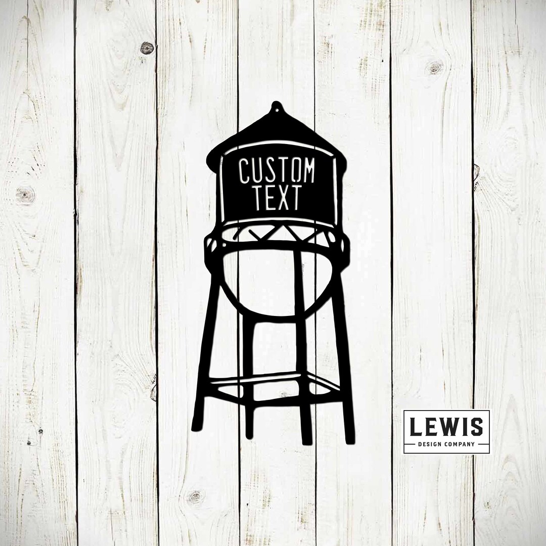 Water Tower Custom Metal Sign, Custom Family Metal Sign, Farmhouse ...