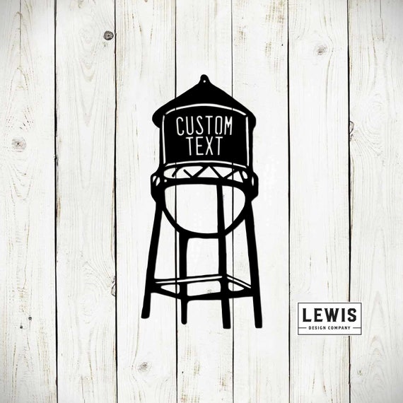 Water Tower Custom Metal Sign Custom Family Metal Sign | Etsy