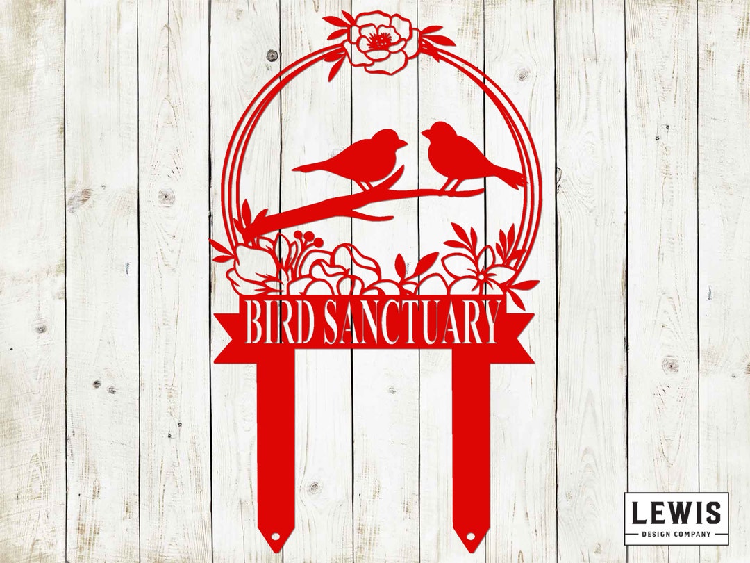 Custom Bird Garden Metal Stake, Personalized Garden Sign, Garden ...