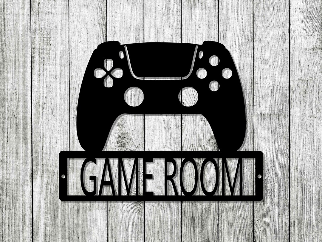 Game Room Monogram Steel Sign, Video Game Controller, Online Gaming ...