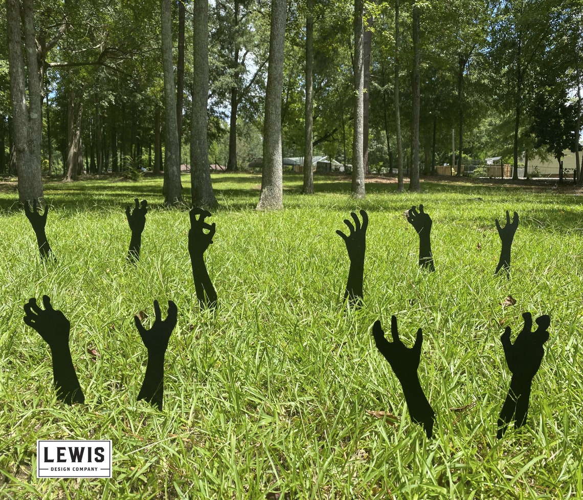 Zombie Hands Metal Yard Stakes Zombies Zombie Decor - Etsy