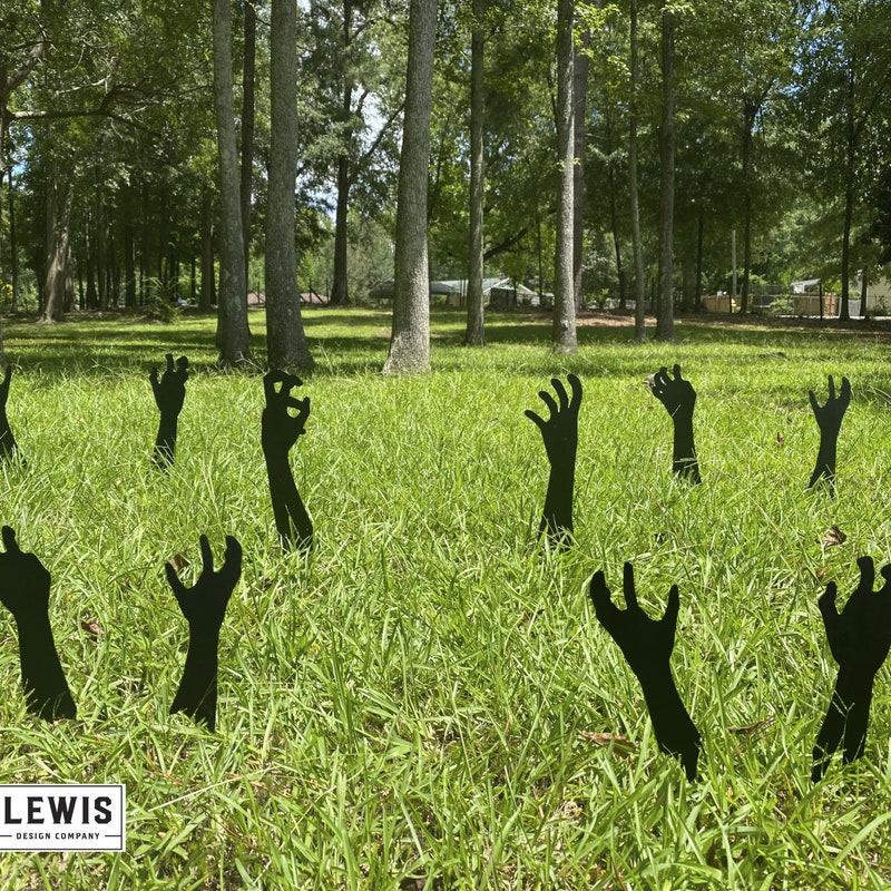 Zombie Hand Metal Sign - Etsy