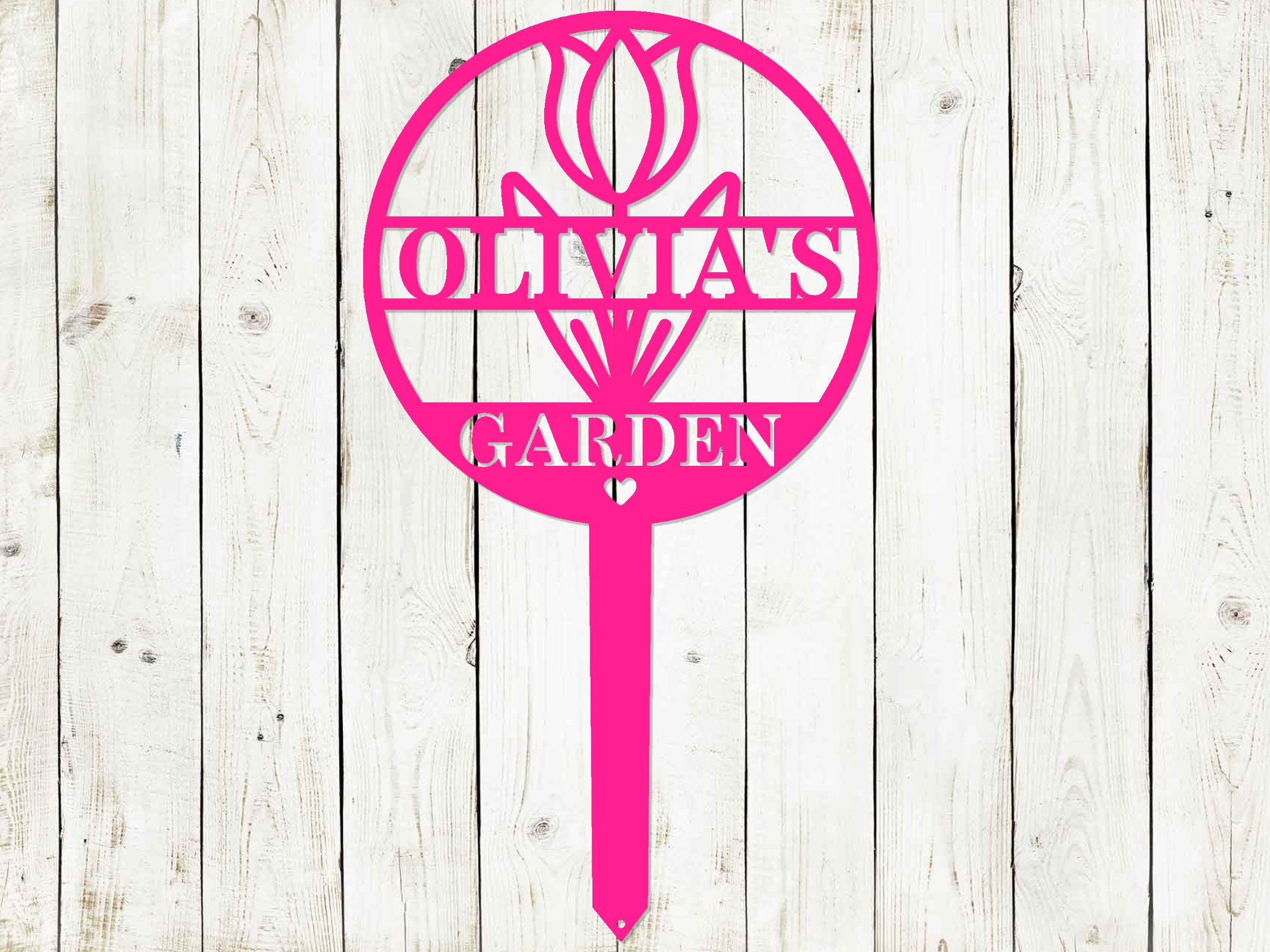 Custom Circle Garden Sign Garden Sign Personalized Garden | Etsy
