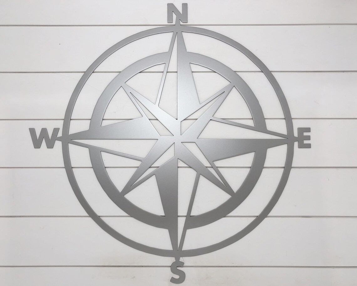Compass Metal Sign Compass Sign Circle Compass Outdoor - Etsy