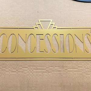 Movie Theater Concessions Metal Sign, Movie Sign, Home Theater, Theater ...