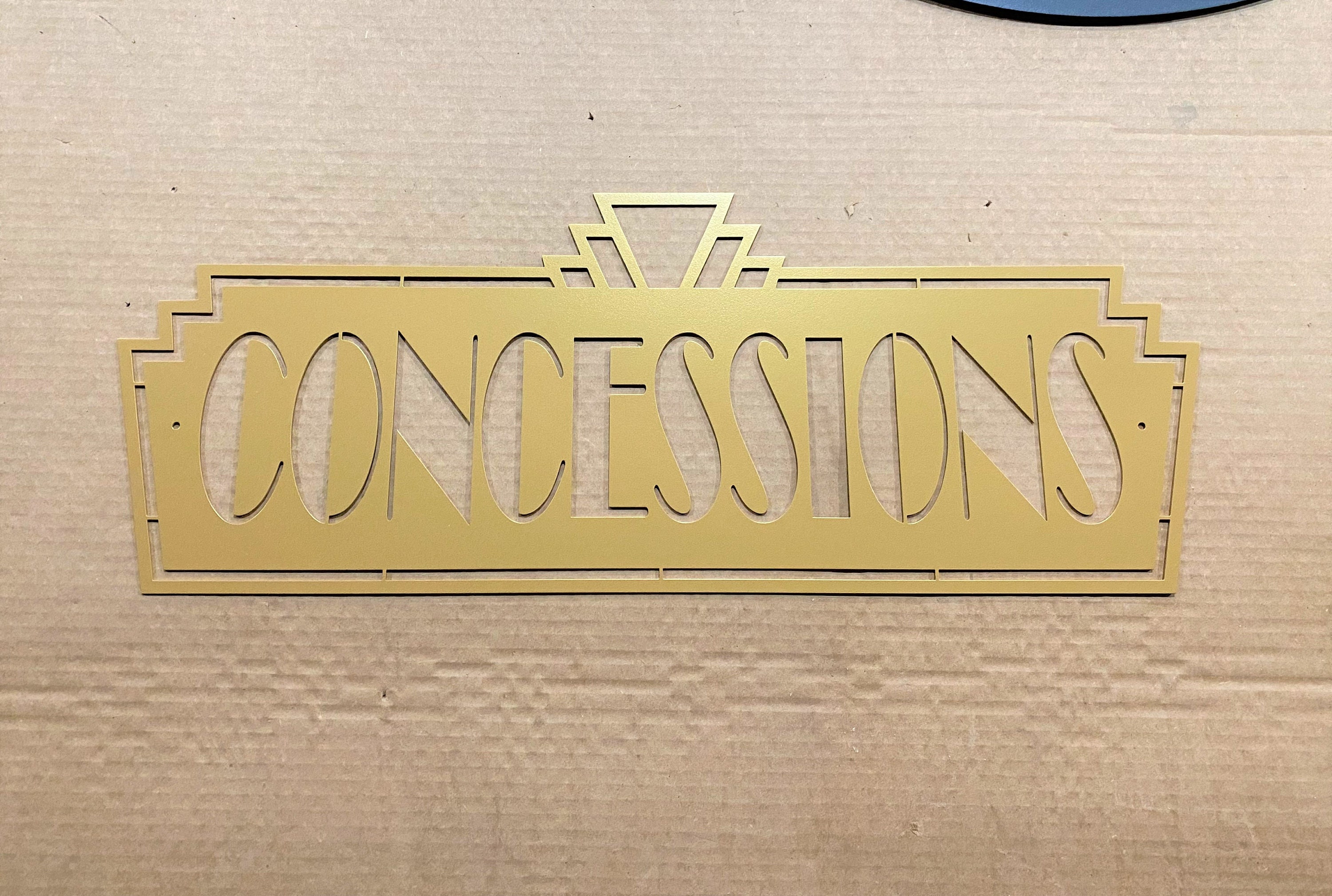 Movie Theater Concessions Metal Sign Movie Sign Home - Etsy