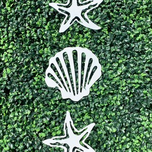 Sea Shell Metal Wall Art, Beach Sign, Beach Metal Art, Wall Hanging ...