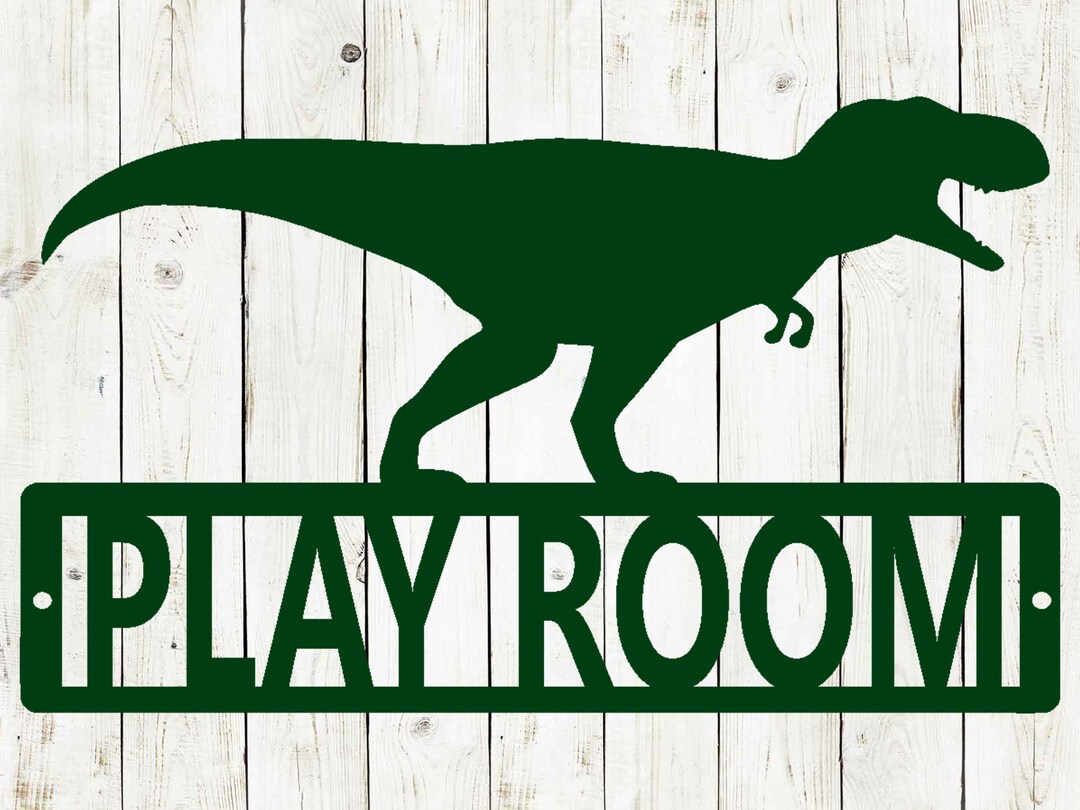 T-rex Custom Name Metal Sign, Kids Room Decor, Home Decor, Metal Sign ...