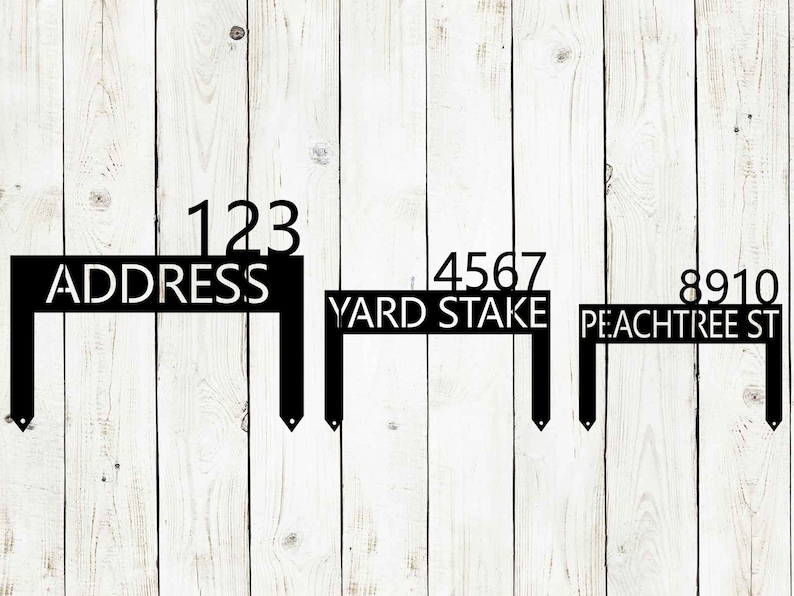 Lawn Address Monogram Metal Sign Custom Address Sign Address - Etsy