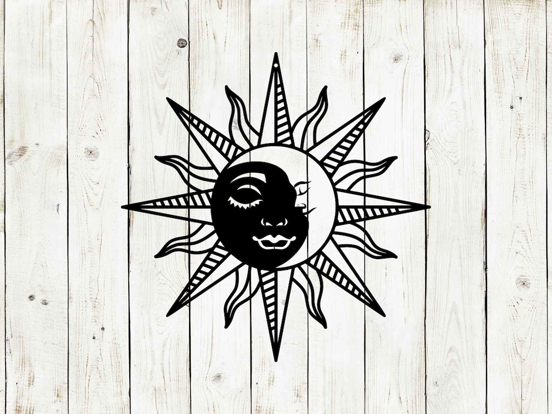 Sun and Moon Metal Sign, Sun, Moon, Outdoor Decor, Home Decor, Metal ...