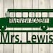 School Bus Custom Name Metal Sign, Classroom Custom Sign, Personalized ...