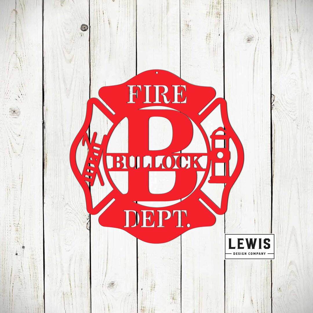 Firefighter Custom Metal Sign, Fire Department Sign, First Responder ...