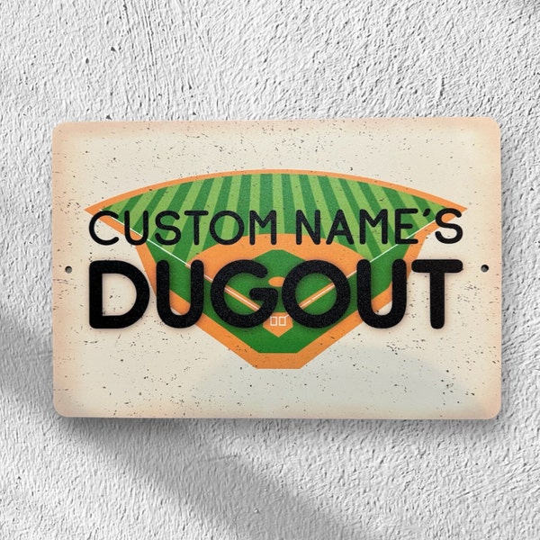 Baseball Dugout Sign - Etsy