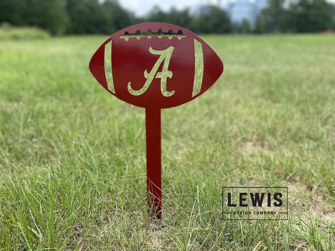 University of Alabama Football Stake Metal Sign, Football Sign ...