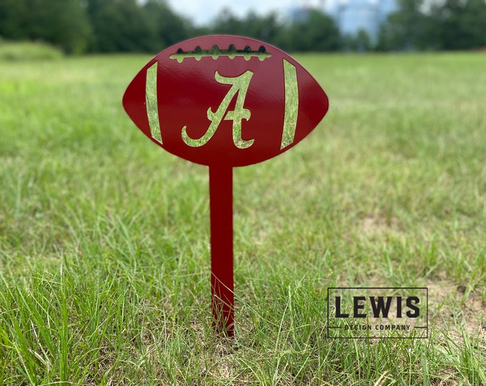 University of Alabama Football Stake Metal Sign, Football Sign ...