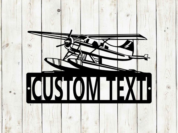 Airplane Custom Name Metal Sign Float Plane Lake Plane Sea - Etsy