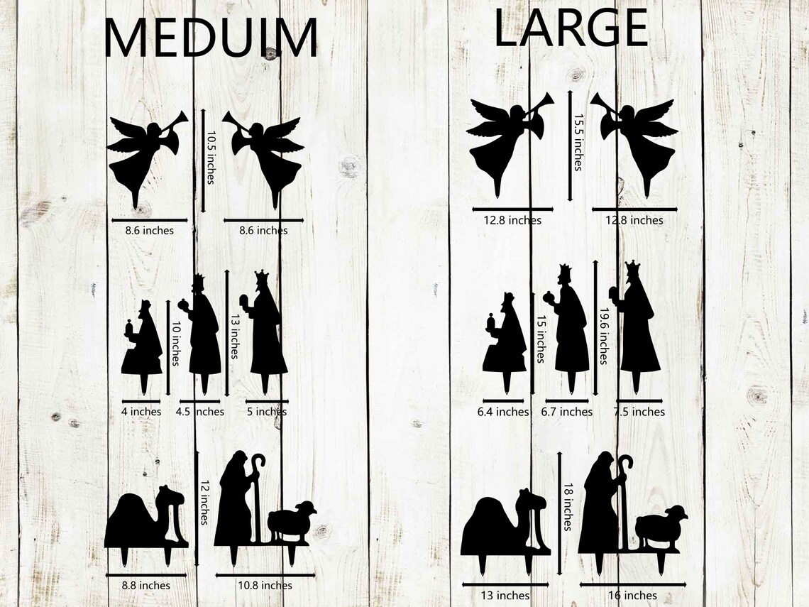 Nativity Set Metal Yard Sign, Nativity Set, Nativity Scene, Manger ...