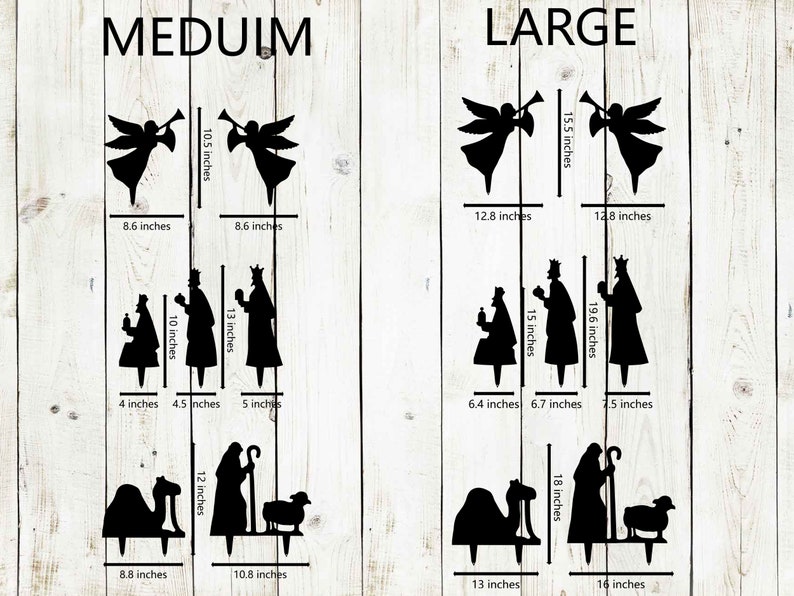 Nativity Set Metal Yard Sign, Nativity Set, Nativity Scene, Manger ...