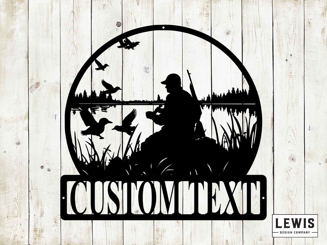 Custom Duck Hunting Metal Monogram, Duck Hunting, Custom Name Sign ...