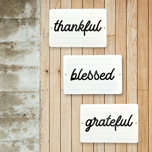 Grateful Word Sign, Custom Metal Powder Coated & Printed Sign - Etsy