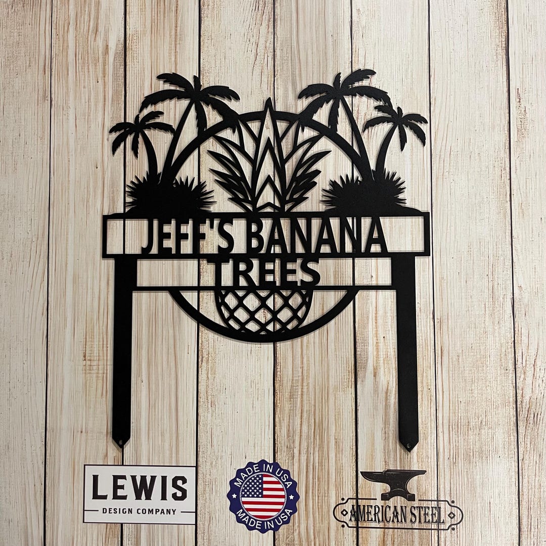 Custom Tropical Garden Sign, Garden Sign, Beach House, Garden Stake ...