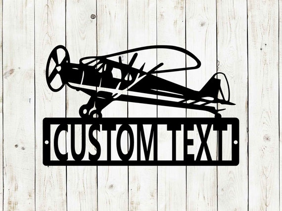 Airplane Custom Name Metal Sign Prop Plane Plane Sign | Etsy
