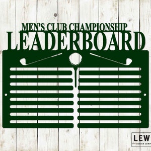 Golf Scorecard Display With Clubs Custom Name Metal Sign - Scorecard ...