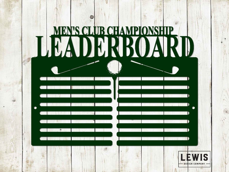 Golf Scorecard Display With Clubs Custom Name Metal Sign - Scorecard ...