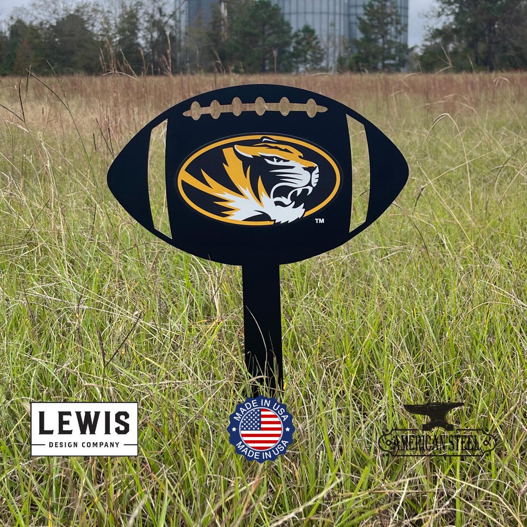 Missouri Tigers Football Stake Metal Sign, Football Sign, Football Yard ...
