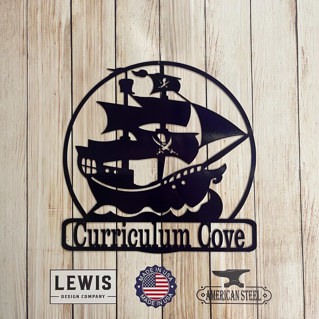 Pirate Ship Custom Wall Decoration, Metal Powder Coated Pirate Ship ...