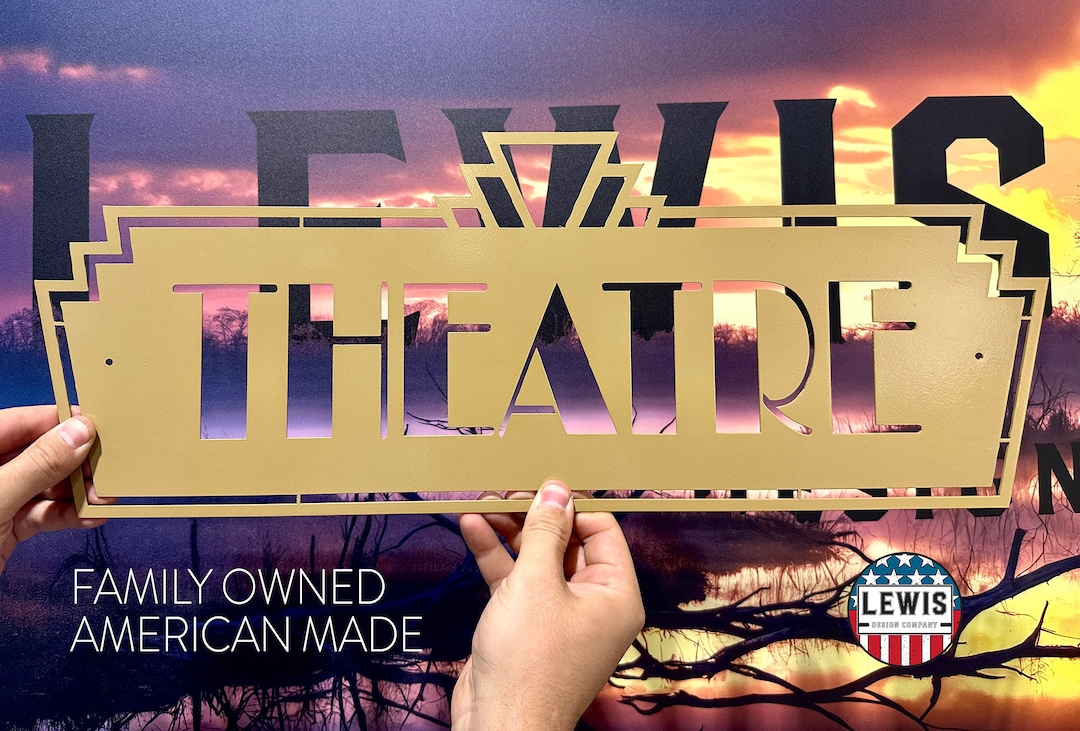 Movie Theatre Metal Sign, Theatre, Movie Sign, Home Theater, Theater ...