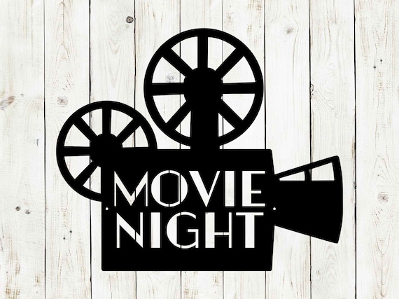 Movie Night Metal Sign Theatre Movie Sign Home Theater | Etsy