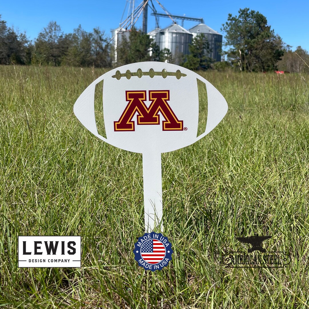 University of Minnesota Football Stake Metal Sign, Football Sign ...