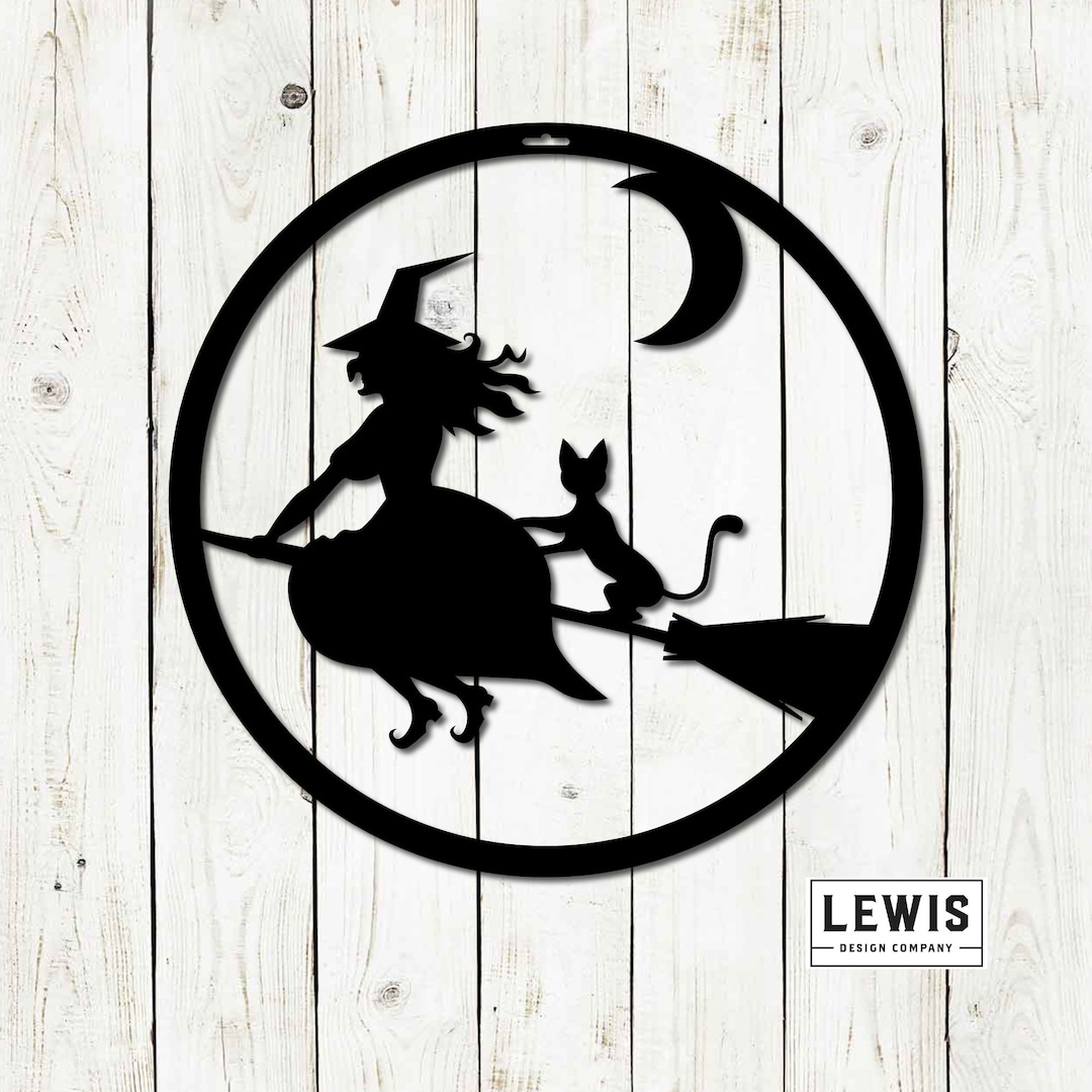 Witch Metal Sign, Witch Sign, Halloween Door Hanger, Halloween Decor ...