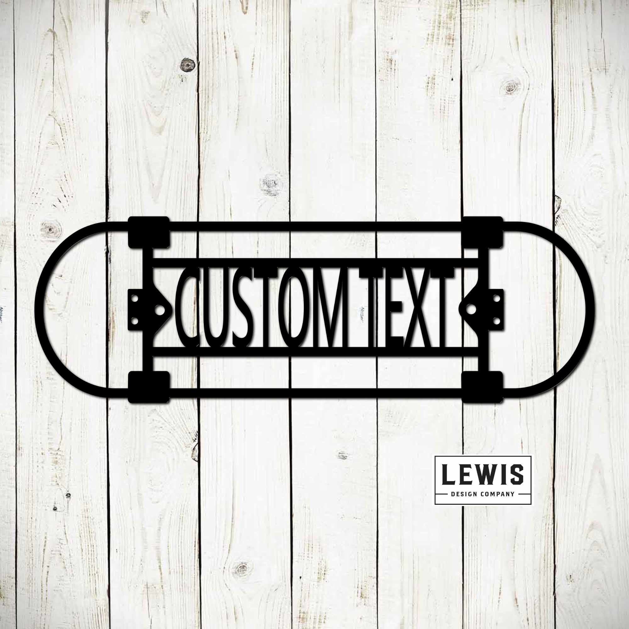 Skateboard Custom Metal Sign Custom Metal Powder Coated - Etsy
