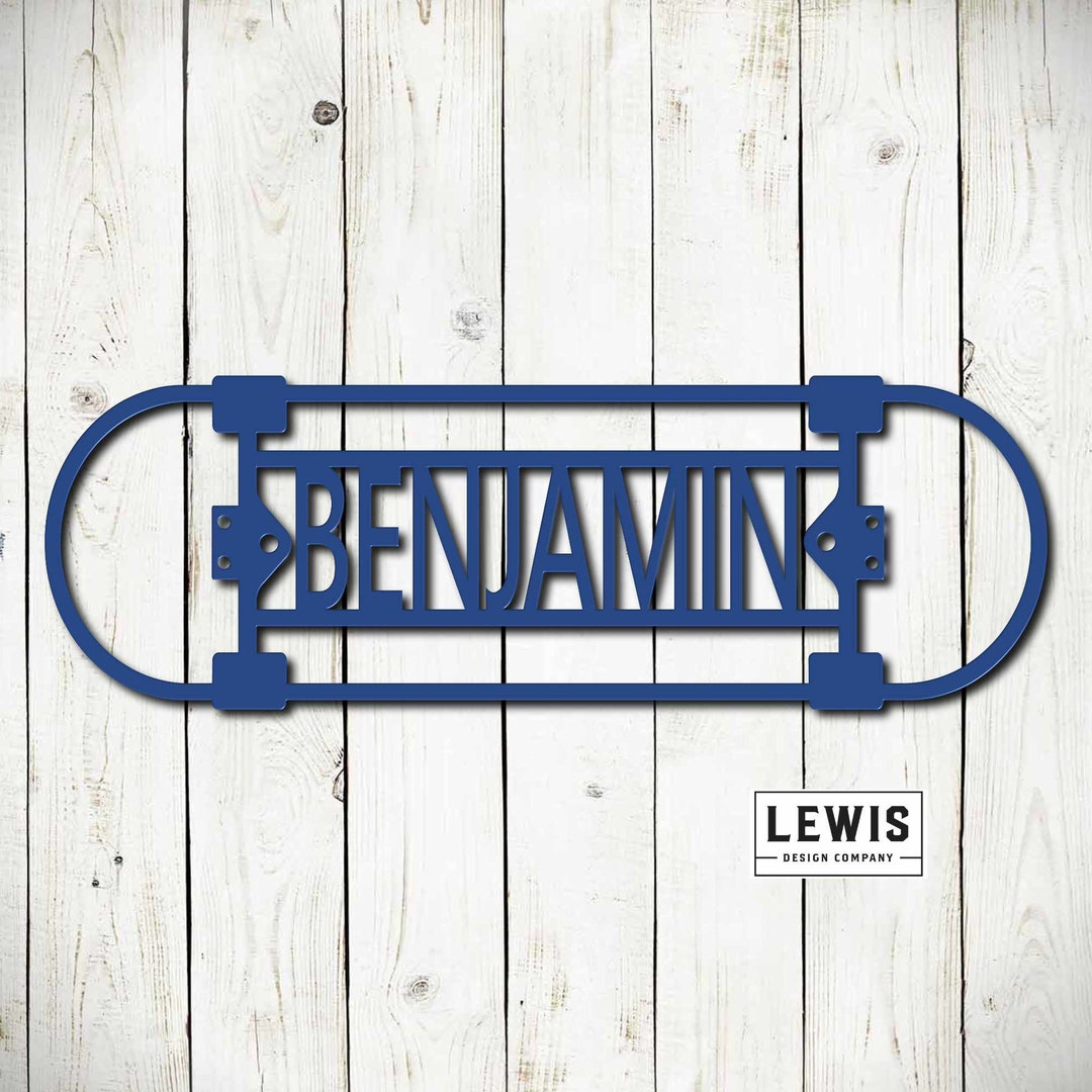 Skateboard Custom Metal Sign, Custom Metal Powder Coated Skateboard ...