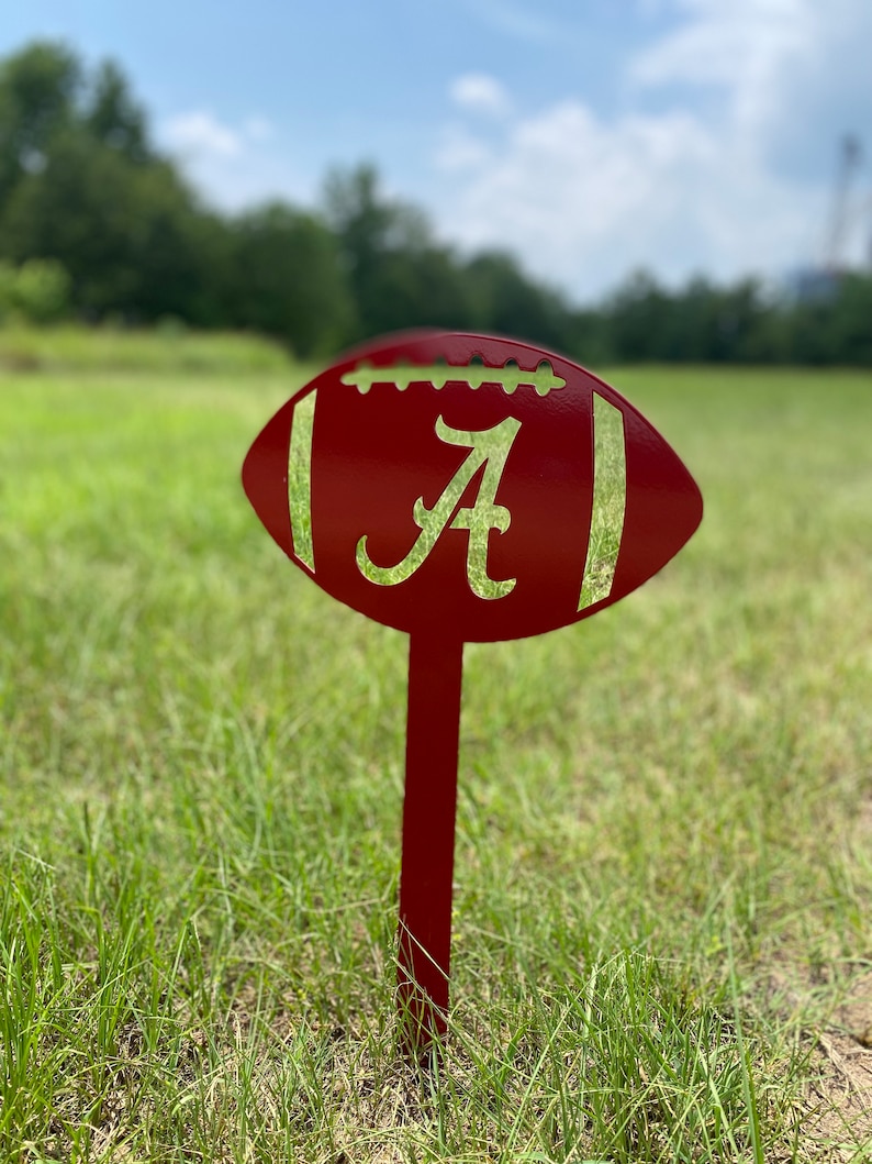 University of Alabama Football Stake Metal Sign, Football Sign ...