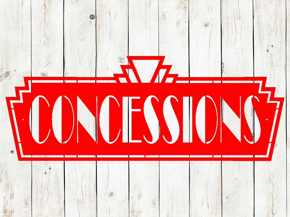 Movie Theater Concessions Metal Sign Movie Sign Home | Etsy