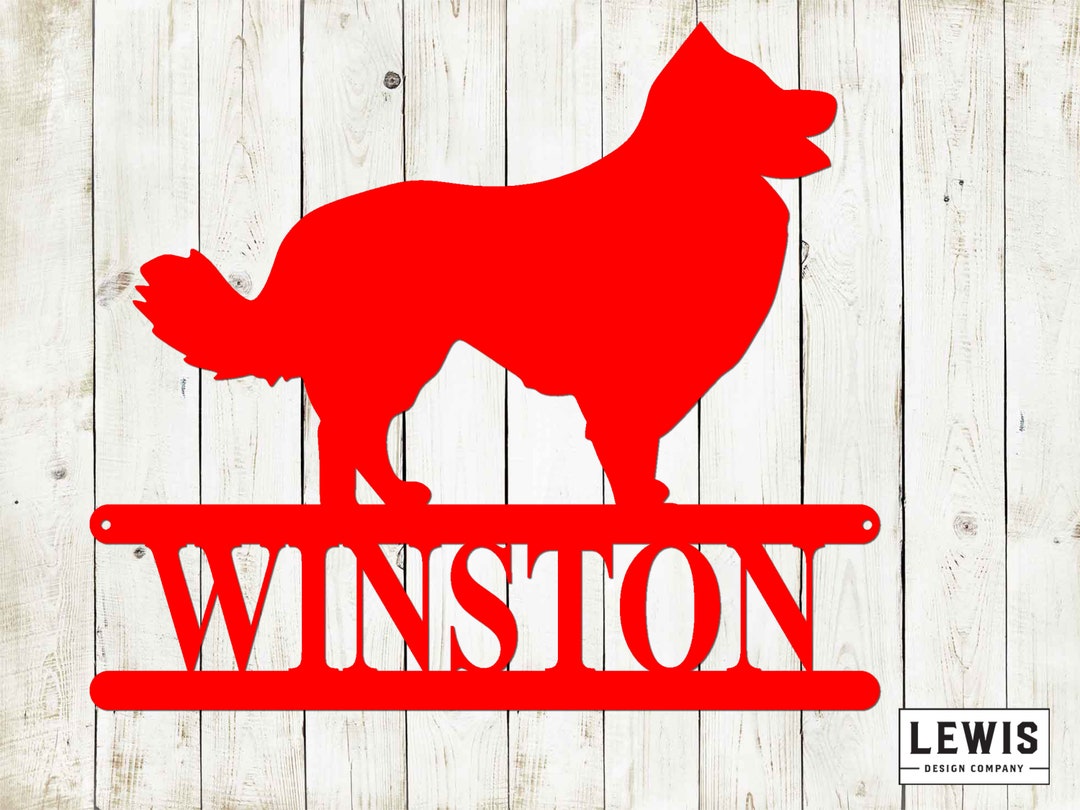 Collie Wall Sign With Custom Name, Metal Sign, Collie, Custom Metal ...