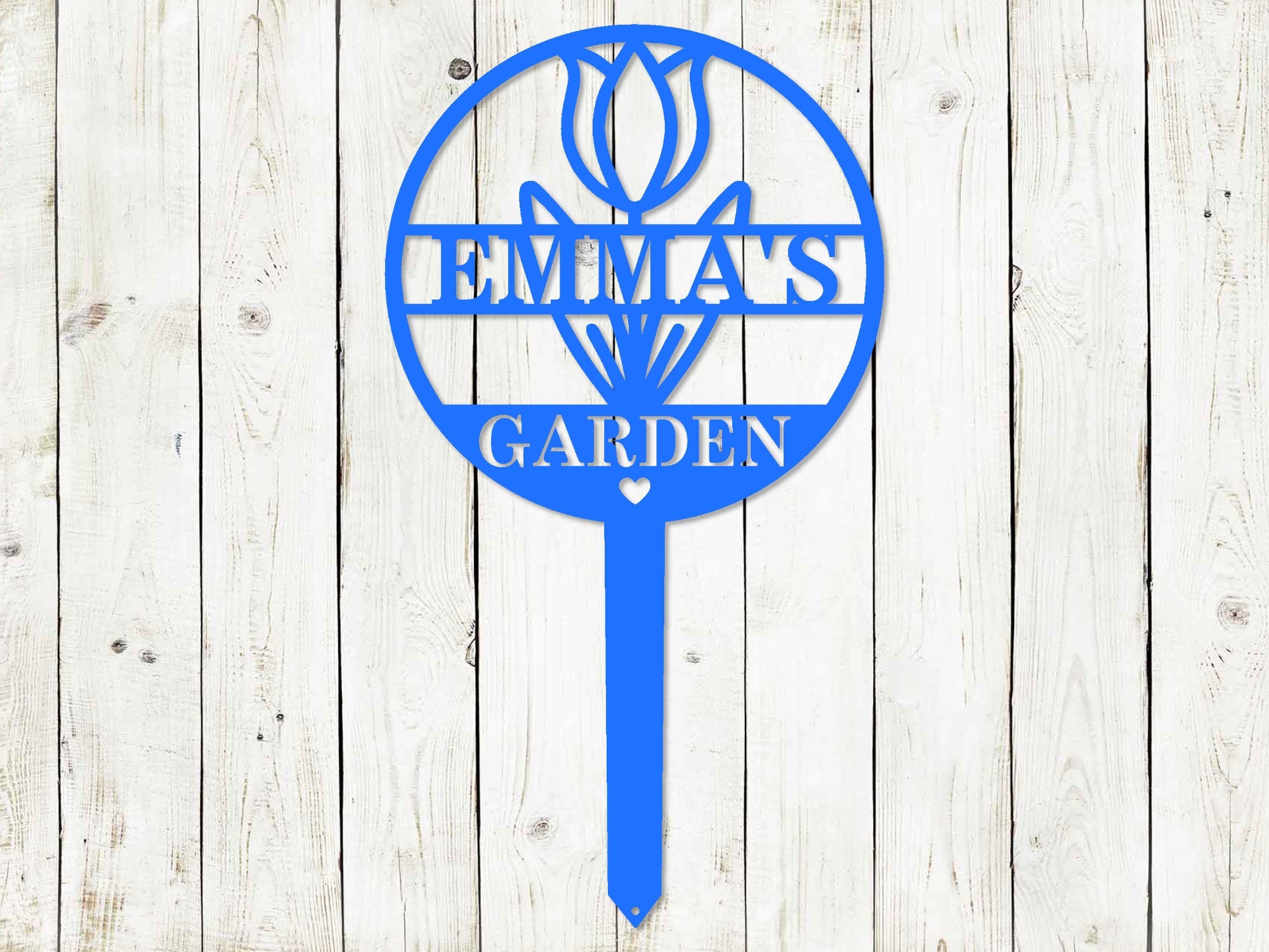 Custom Circle Garden Sign Garden Sign Personalized Garden | Etsy