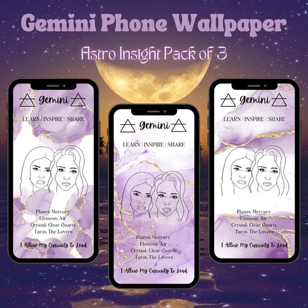 Gemini Lock Screen - Etsy